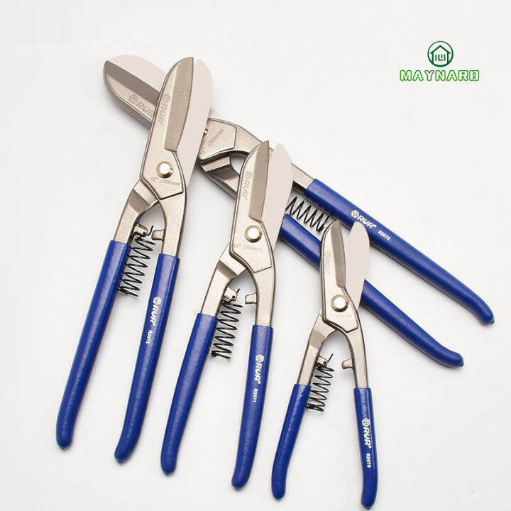 Snips 8 Inch Stainless Steel Straight Metal Cutter Shear with Handle ...