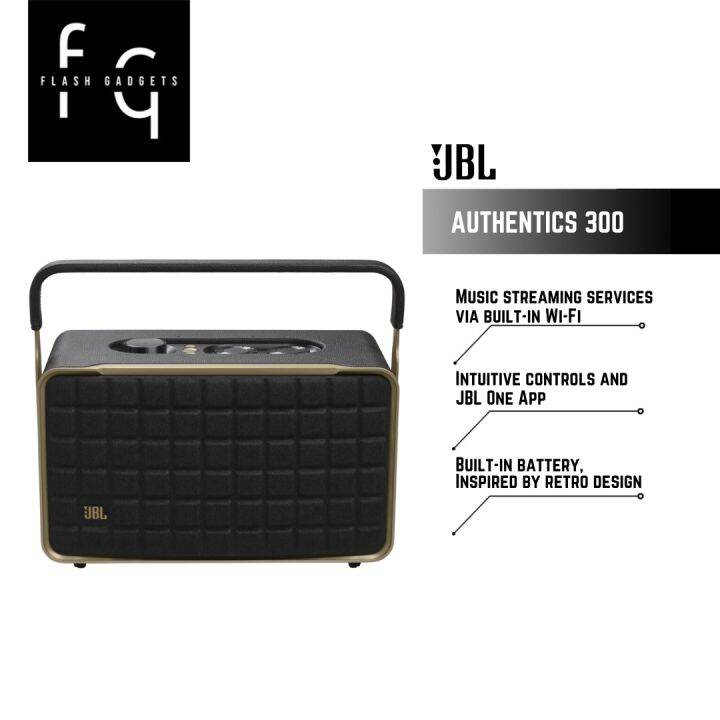 JBL Authentics 300 Portable Smart Home Speaker with Wi-Fi | 1 Year JBL ...