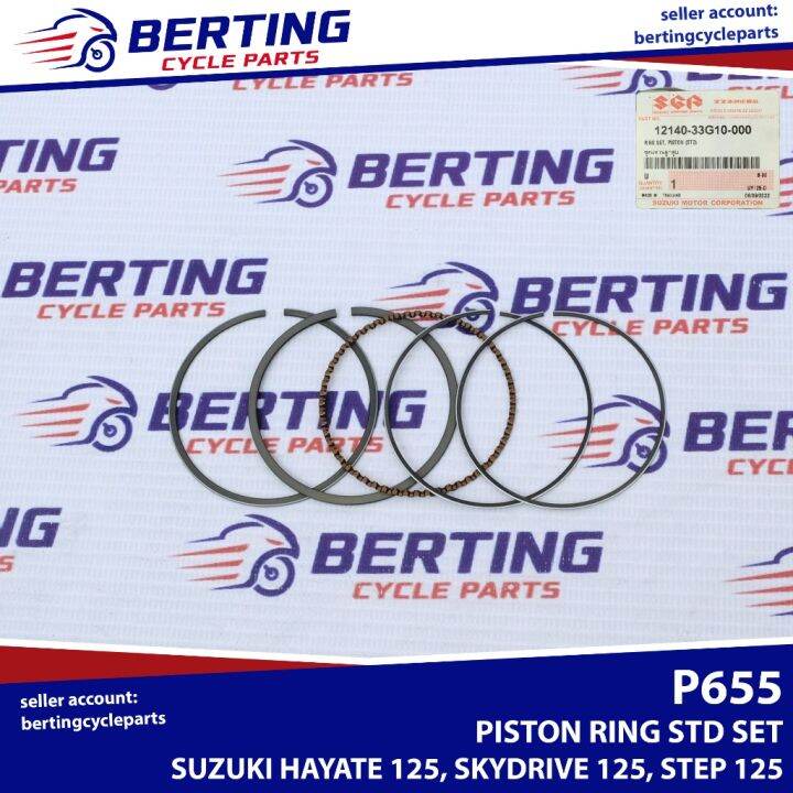 （New） SGP PISTON RING STD Suzuki Skydrive 125 Genuine 12140-33G10-000 | Lazada PH