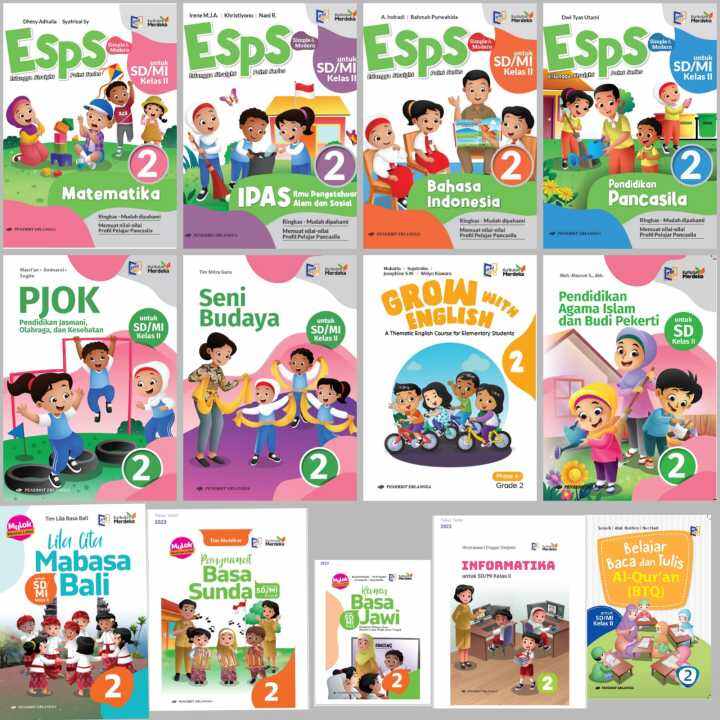 Buku kurikulum Merdeka Kelas 2 Penerbit Erlangga ful color | Lazada Indonesia