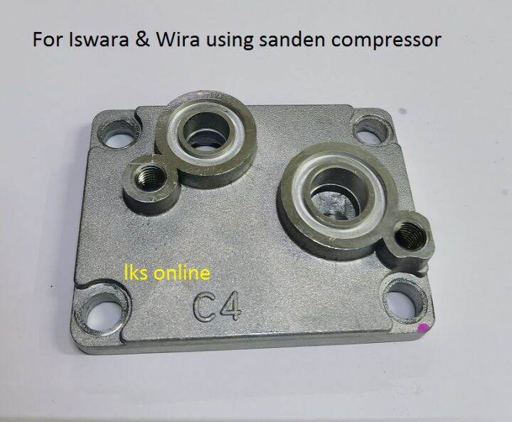 Proton Iswara & Wira Compressor air cond Posh, Adapter port Sanden 8903 ...