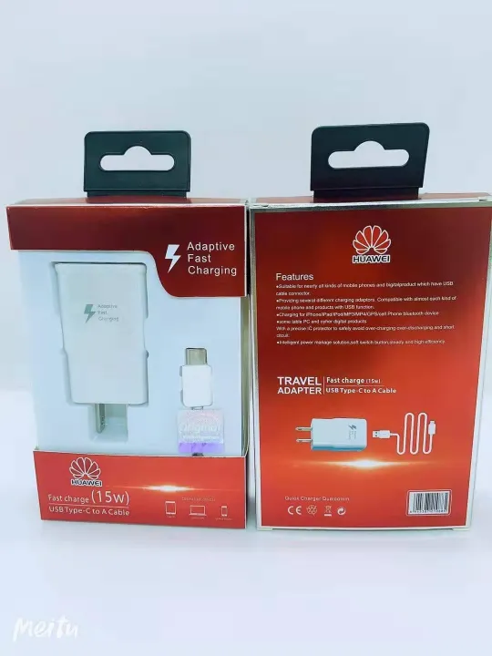 Huawei 15W Fast Travel Adaptor with Original type-C USB Cable For NOVA4/MATE 10/P10 Plus/P20 ...
