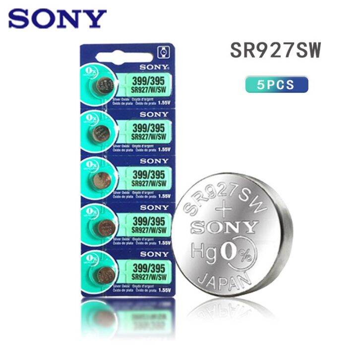 SONY 395 SR927SW 399 SR927W AG7 LR927 1.55V เซลล์แบบเหรียญปุ่มซิลเวอร์ ...