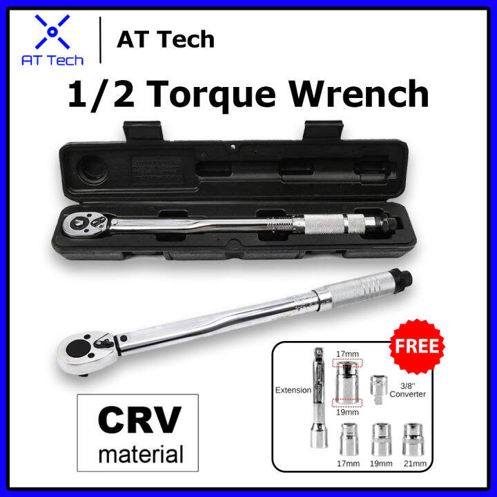 AT Tech 1/2 Inch Driver Click Adjustable Micrometer Torque Wrench ...