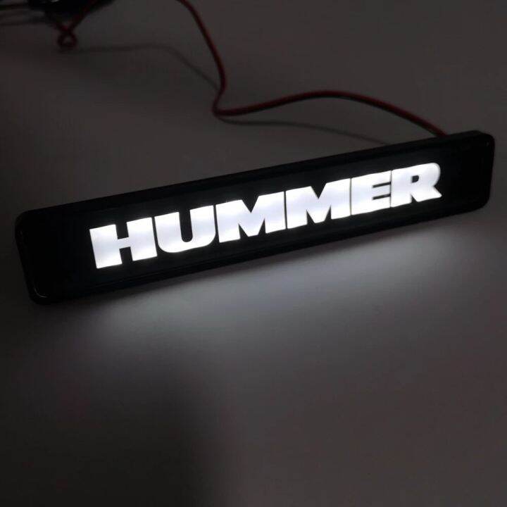 Cars For HUMMER Grill Sticker LED Label Bonnet Sticker Lamp For HUMMER ...