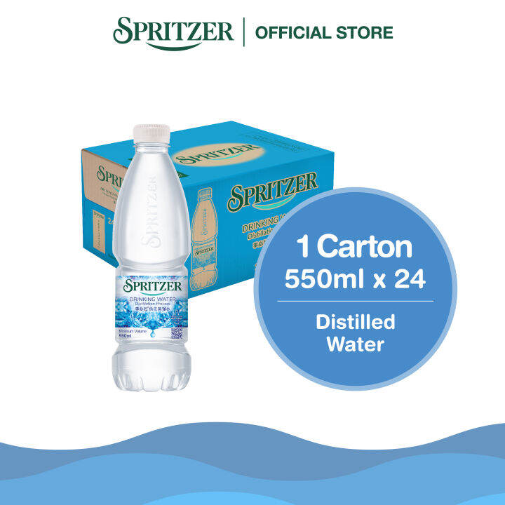 Spritzer Distilled Water (550ML X 24) | Lazada