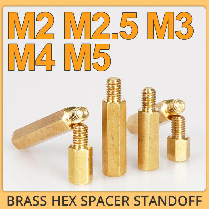 M2 M2.5 M3 M4 M5 Hex ss Standoff Spacer Hexagon Stand off Copper Pillar ...