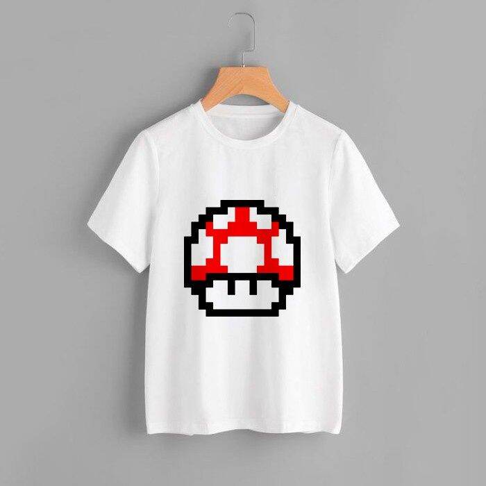HH [8 BIT] - เสื้อยืดลายมาริโอ้แปดบิท เสื้อยืดผ้าฝ้าย | Lazada.co.th