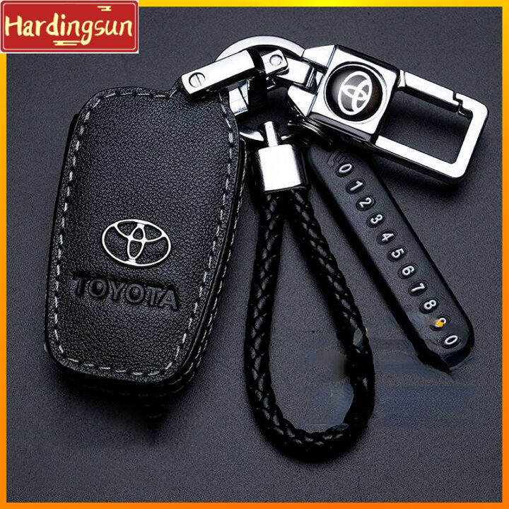 Hardingsun 【Ready stock】Toyota keychain Leather Key Leather Case Yaris ...