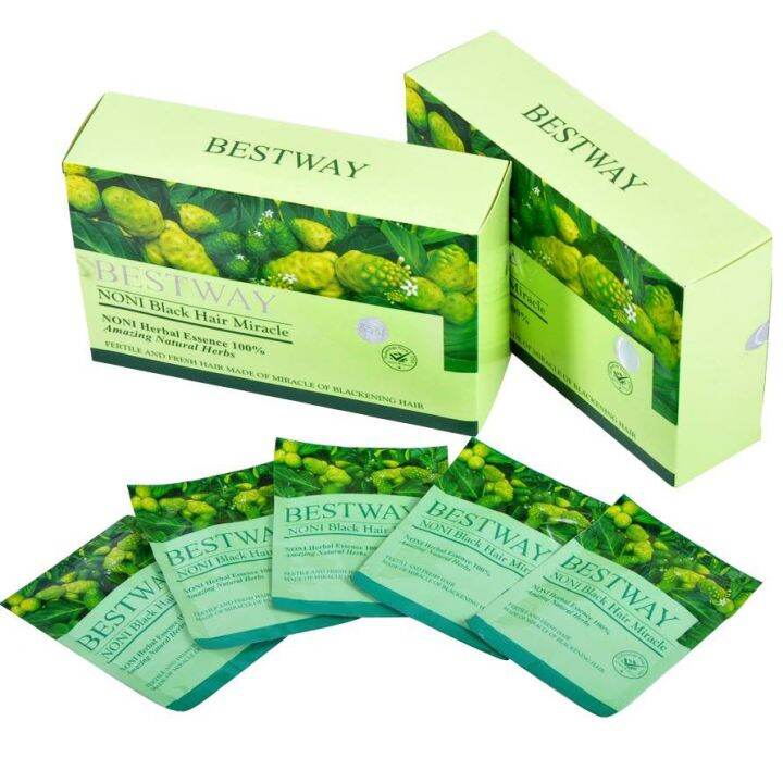 BESTWAY WARNA HITAM NONI MAGIC BLACK MIRACLE COLOR HAIR DYE SHAMPOO ...