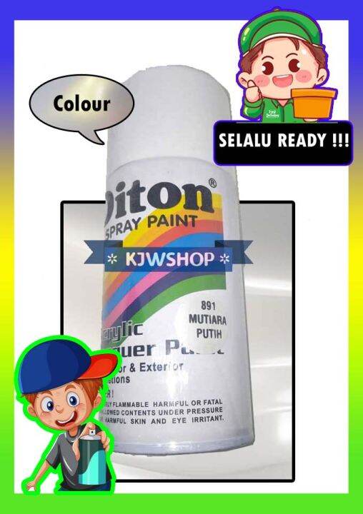 Pearl White Mutiara Cat Semprot Aerosol Paint merk DITON 300cc 891 ...