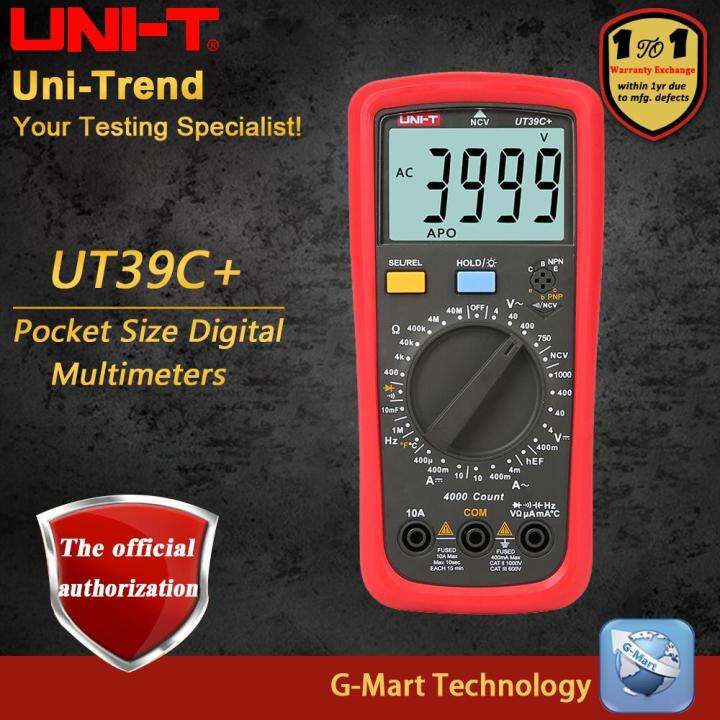 UNI-T UT39C+ UT39E+ UT39A+ Digital Multimeter With LCD Backlight Data ...