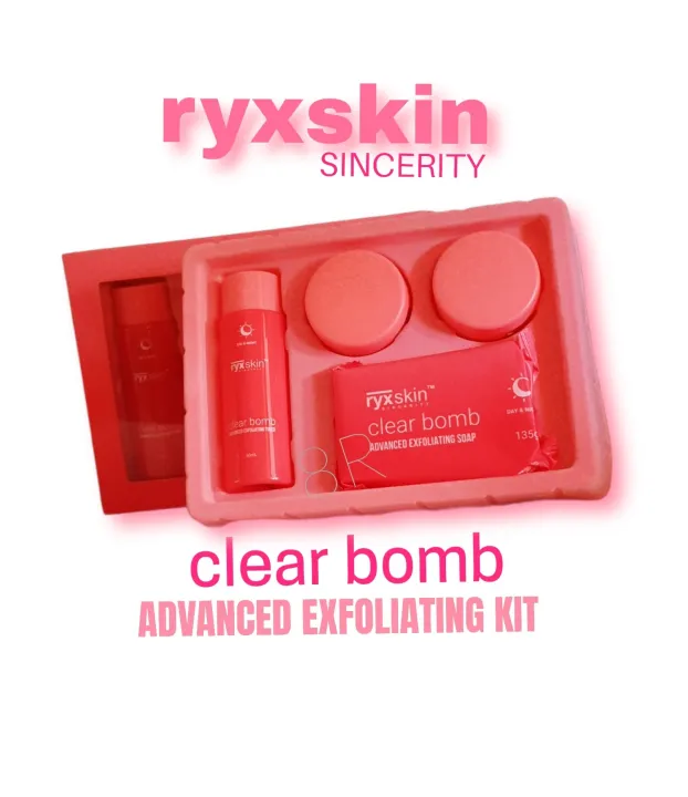 RYX Skin Sincerity Clear Bomb Advance Exfoliating Kit ORIGINAL Remove ...