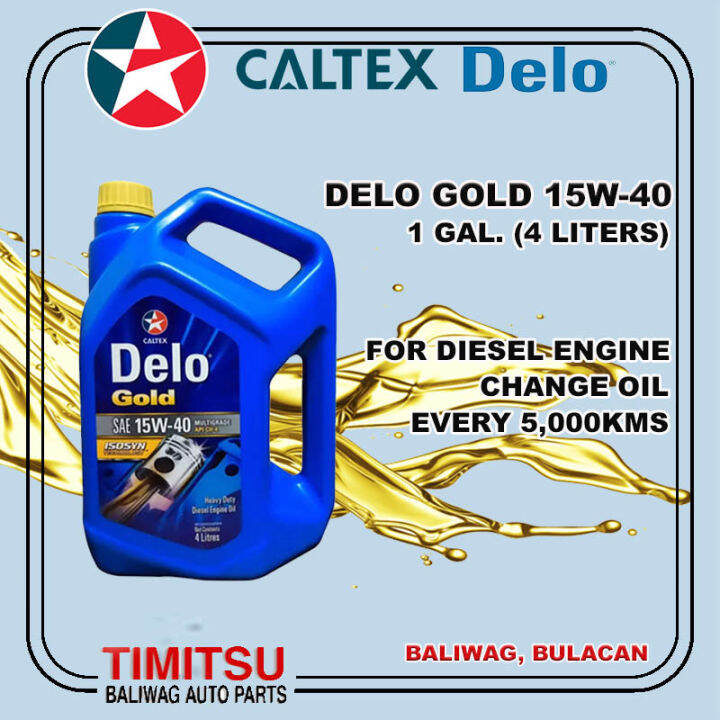 DELO GOLD 15W-40 DIESEL ENGINE OIL 4 LITERS | Lazada PH