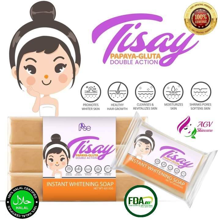 TISAY DOUBLE ACTION PAPAYAGLUTA INSTANT WHITENING SOAP. 85g | Lazada PH