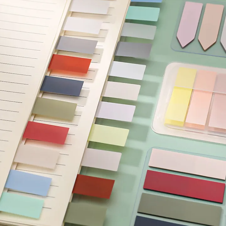 Retro Morandi Color Sticky Notes 100แผ่น Index Tabs Notepad Self ...