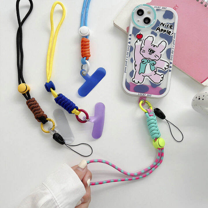 Sanhe INS สไตล์เกาหลีโทรศัพท์มือถือโซ่แหวนสายไฟสำหรับคีย์พร้อมแพทช์สายรัดข้อมือหรูหราแขวนที่วาง ...