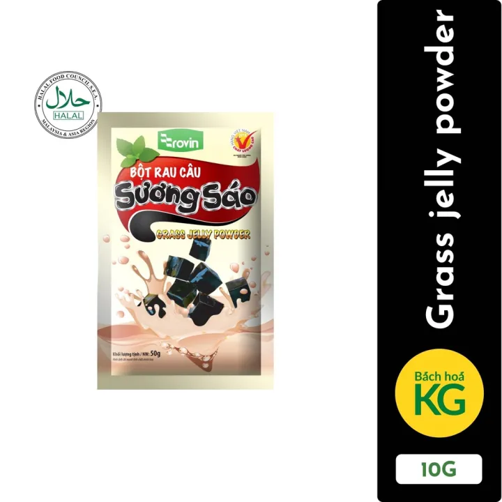 Rovin grass jelly powder 50g - Bột rau câu sương sáo Rovin 50g - Serbuk ...