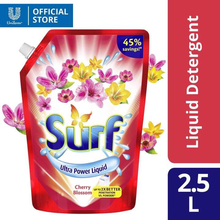 Surf Laundry Liquid Detergent Cherry Blossom 2.5L Pouch | Lazada PH