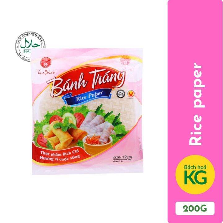 BICH CHI Kulit Popia Vietnam Roll Rice Paper 16cm - 22cm - Báng tráng ...