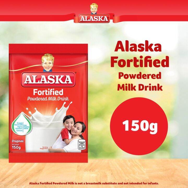 Milk powder Alaska Fortified Powdered Milk Drink Sachet 150g | Lazada PH
