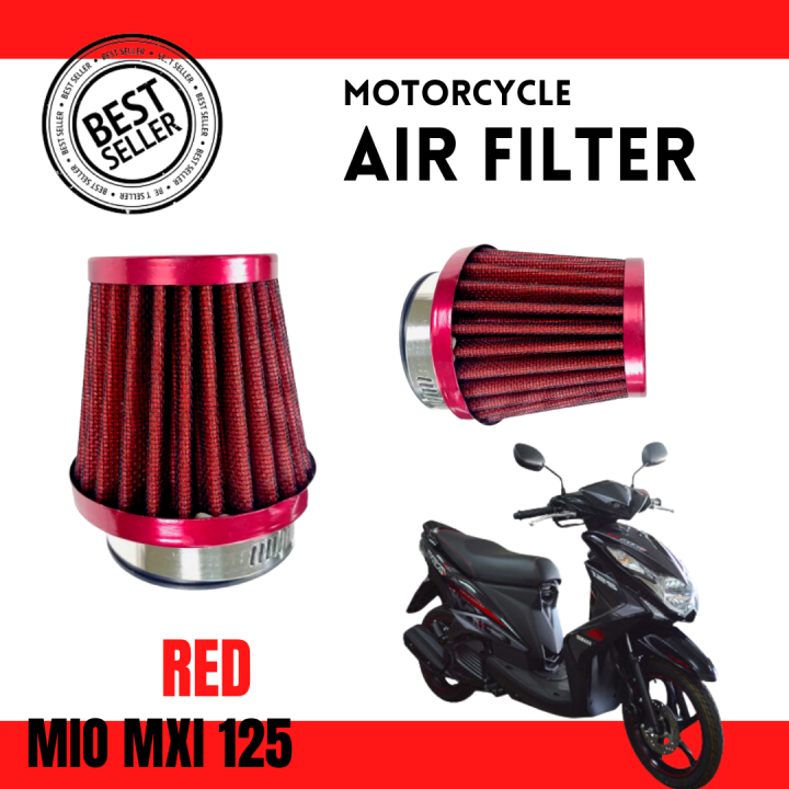 MIO MXI 125 AIR FILTER | RED | MOTOR AIR CLEANER EARBUDS| MUSHROOMS ...