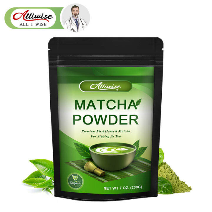 Alliwise Superfood Matcha Green Tea Powder with antioxidants provide ...