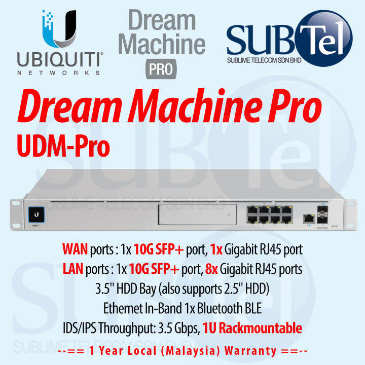 Ubiquiti UDM-PRO Dream Machine PRO Enterprise Security Gateway with ...
