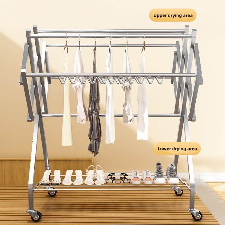 【COD】 Heavy Duty Sampayan Stainless Steel Cloth Drying Rack Foldable ...
