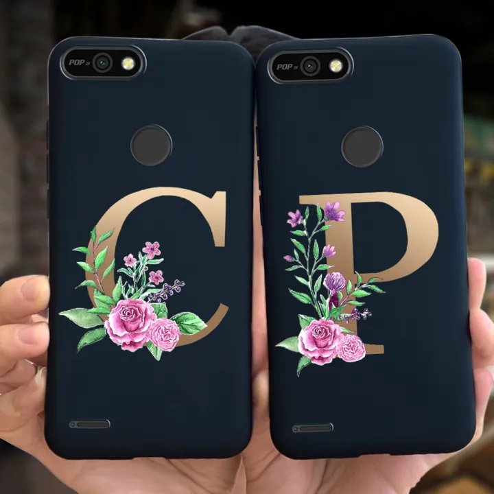 Tecno Pop 2 F เคสโทรศัพท์ซิลิโคนนิ่ม,เคสฝาปิดตัวอักษรน่ารัก B1c ขนาด2F ...