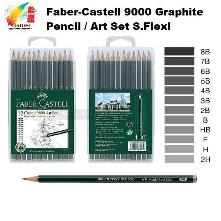 Faber-Castell 9000 Graphite Pencil / Art Set S.Flexi | Lazada
