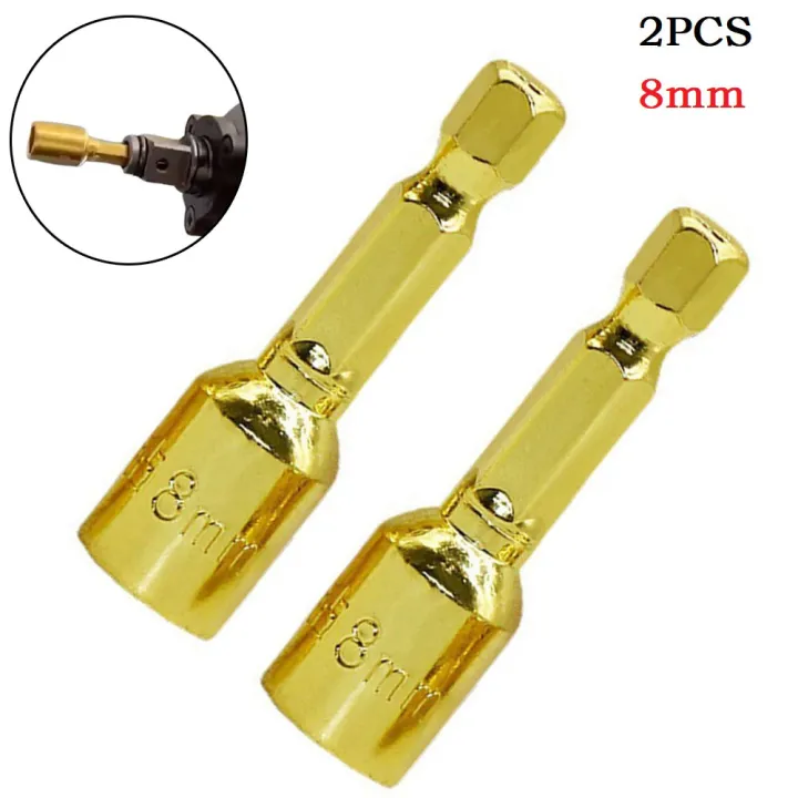2pcs 8mm Hex Socket Magnetic Nut Driver Set Chrome Vanadium Steel ...