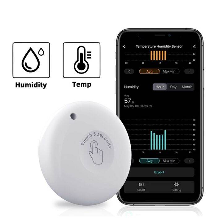 Mini Indoor Thermometer Humidity Meter Bluetooth Temperature Sensor ...