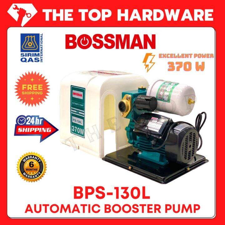 *RHUMA* BOSSMAN BPS130L AUTO BOOSTER PUMP 0.5HP | Lazada