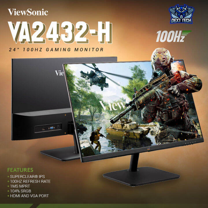 ViewSonic VA2432-H 24" FHD IPS 100Hz 1ms Frameless Monitor | Lazada ...