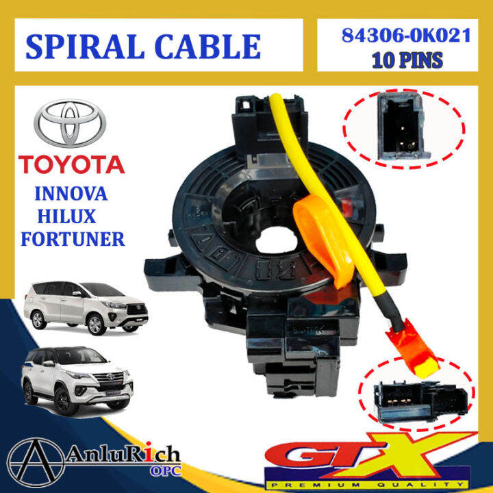SPIRAL CABLE TOYOTA INNOVA/ HILUX/ FORTUNER 1KD / 2KD GTX PN: 84360-0K021 | Lazada PH