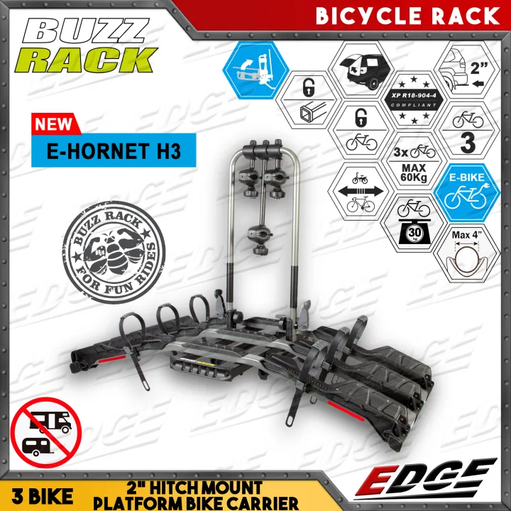 BUZZ RACK "E-Hornet H3" Bicycle Rack (2" Hitch Mount Platform Bike ...