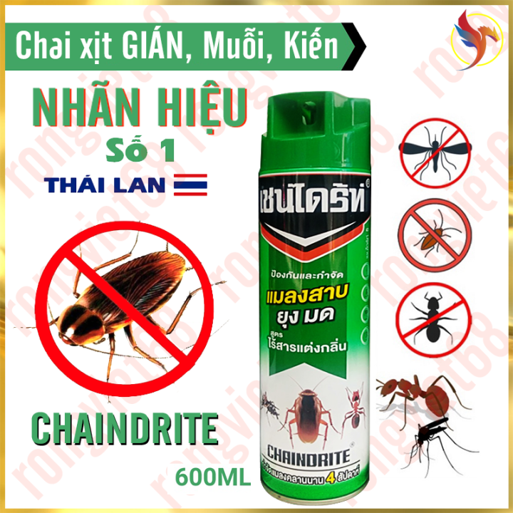 Bình Xịt GIÁN Và Các Loại Côn Trùng CHAINDRITE Thái Lan 600ml - An Toàn ...