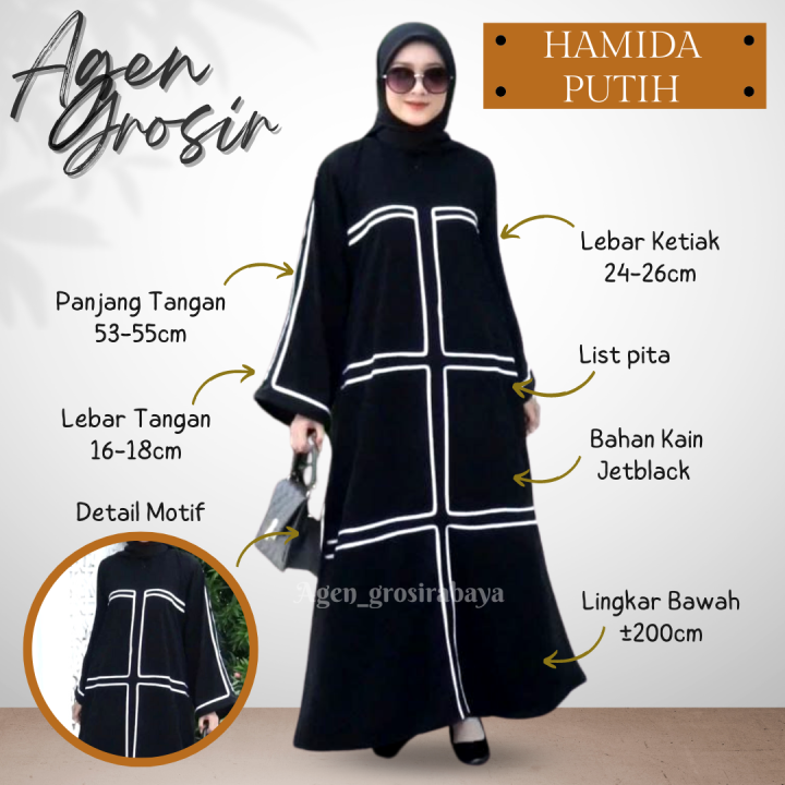 ABAYA HAMIDA ABAYA HITAM VARASI PITA TERMURAH ABAYA SYARI ABAYA HITAM ...