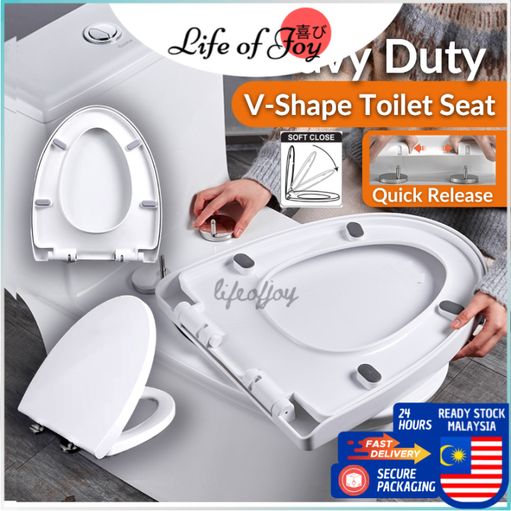 Toilet Seat Cover Toilet Bowl Cover Mangkuk Tandas Jamban Duduk Toilet Cover Adjustable Tandas ...