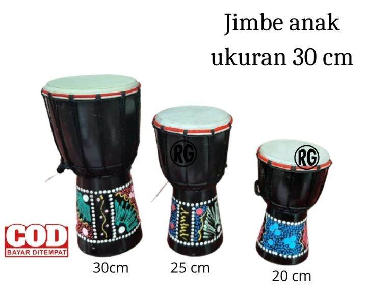 jimbe murah jimbe ukuran 25 cm alat musik reggae gendang marawis jimbe ...