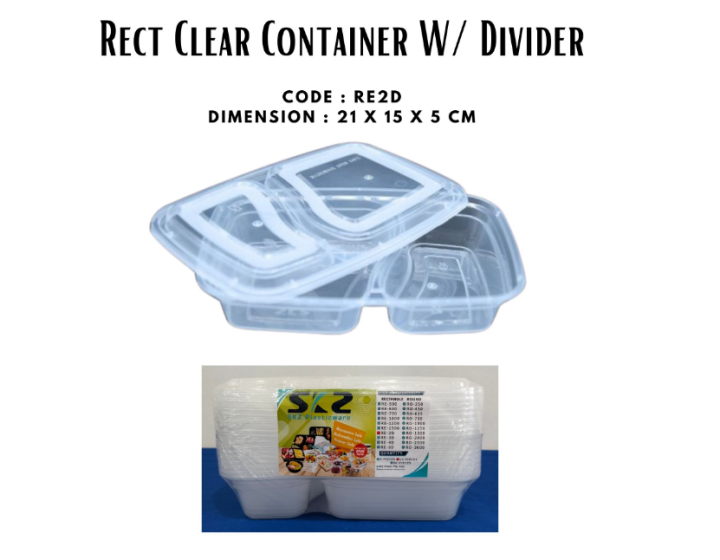 [SALE SALE SALE] RECT CLEAR CONTAINER W/ DIVIDER/ CONTAINER W/ DIVIDER ...