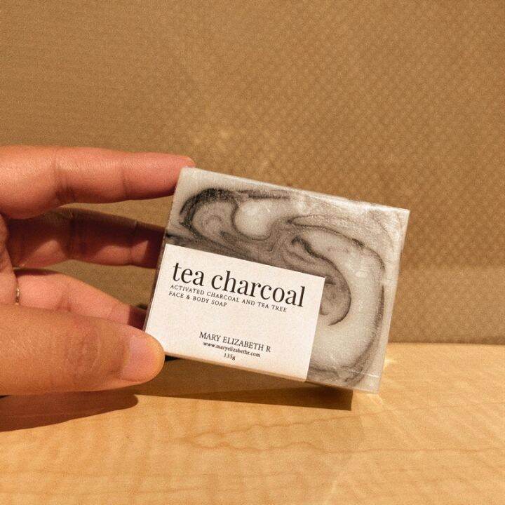 Tea Charcoal Soap with Tea Tree and Activated Charcoal - Mary Elizabeth ...