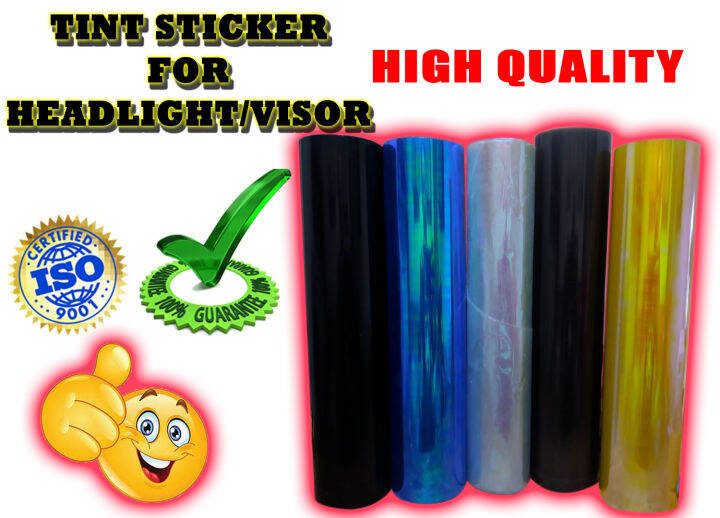 TINT STICKER FOR HEADLIGHT / HELMET VISOR / CAR / MOTORCYCLE (12X20 ...