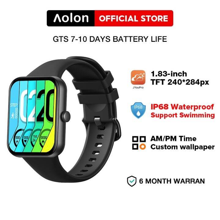 Aolon GTS Smart Watch IP68 Waterproof Men Women Bluetooth Sports ...