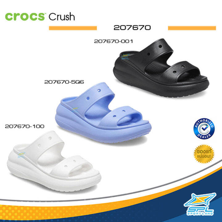 Crocs Collection รองเท้าแตะ รองเท้า Crocs ND UX CS Crush Sandal 207670-001 / 207670-100 / 207670 ...