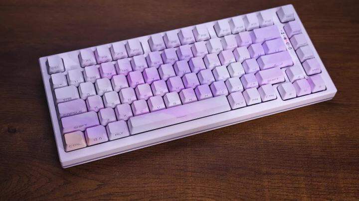 Epomaker Peach Sunset Keycaps Set 133คีย์ PBT ด้านข้างพิมพ์ Shine ...