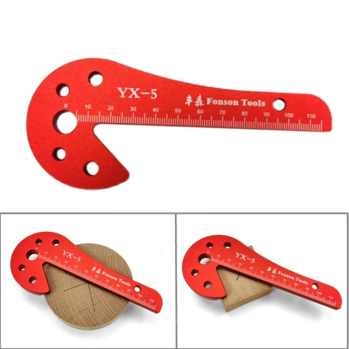Aluminum Alloy Woodworking Center Scriber Round Bar Square Wood Center