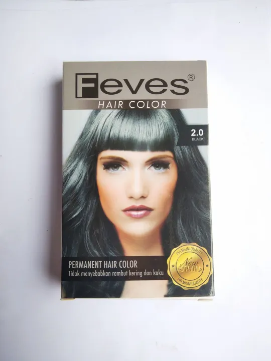 pikok pewarna rambut FEVES BLACK | Lazada Indonesia