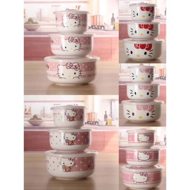 Hello kitty bowl 3 in 1 ceramic | Lazada PH